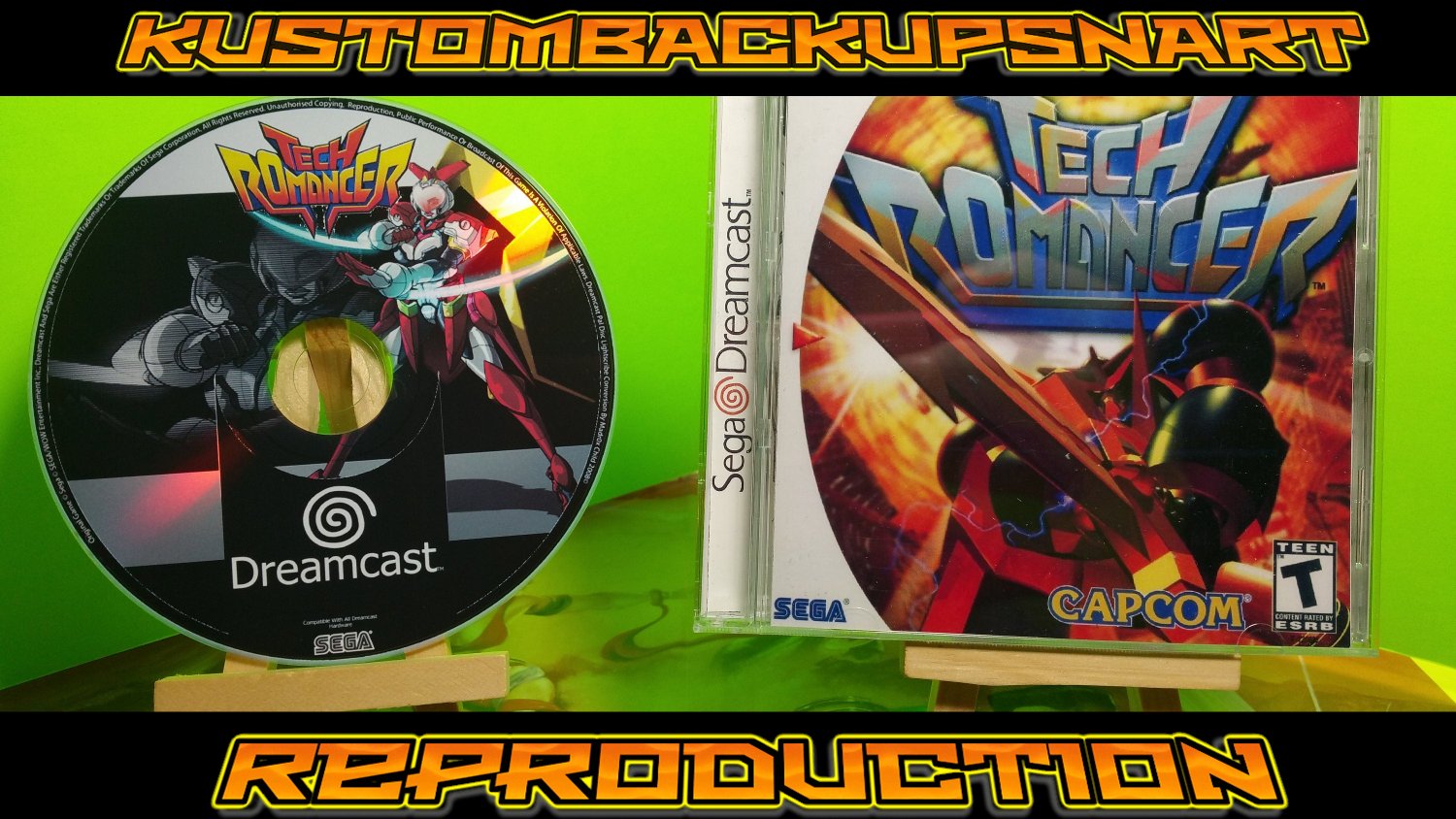 Tech Romancer Custom Reproduction Case and Art Disc for Sega Dreamcast