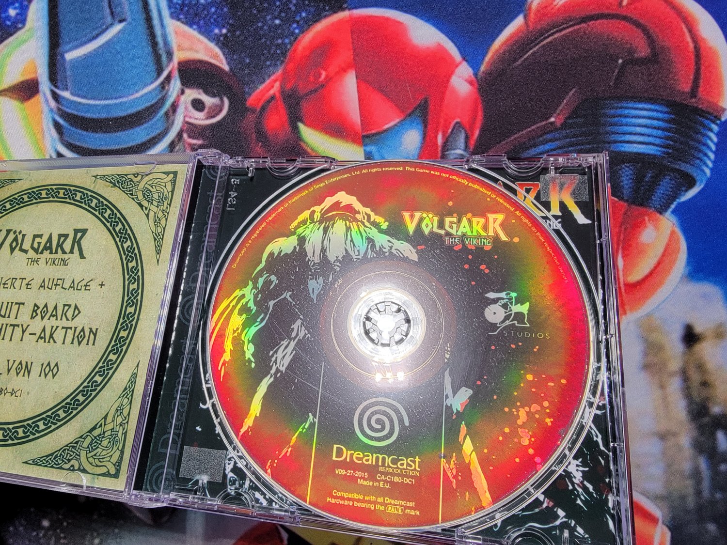 volgarr the Viking Custom Reproduction Case and Art Disc for Sega Dreamcast
