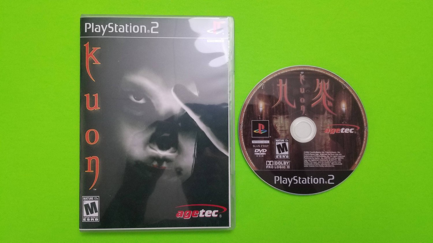Kuon Custom Reproduction Case and Art Disc for Playstation 2