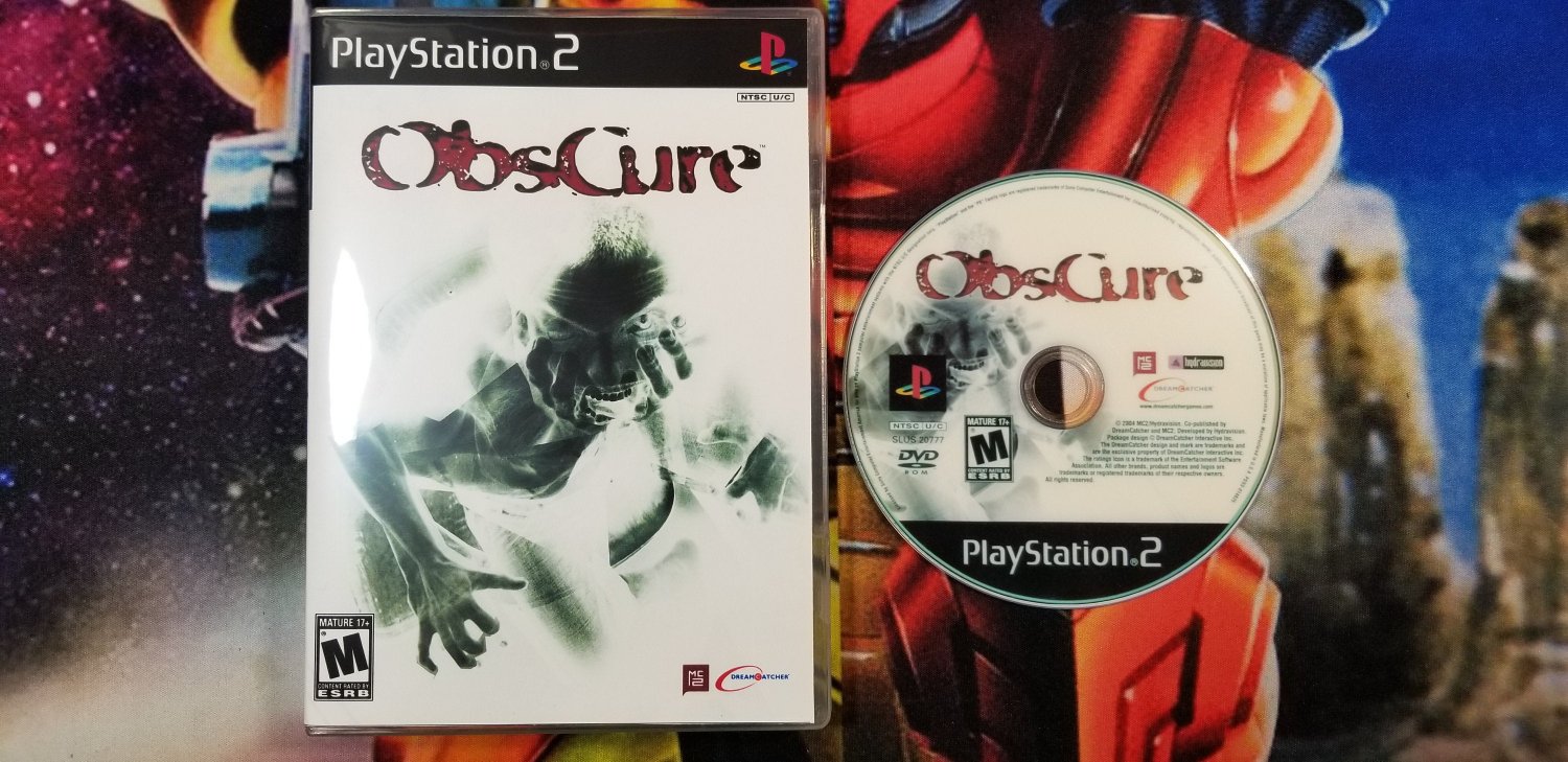 Obscure Custom Reproduction Case and Art Disc for Playstation 2