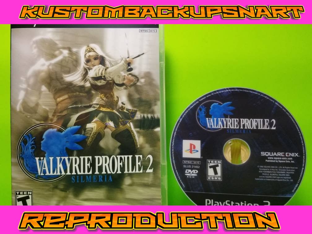 Valkyrie Profile 2 Custom Reproduction Case and Art Disc for Playstation 2