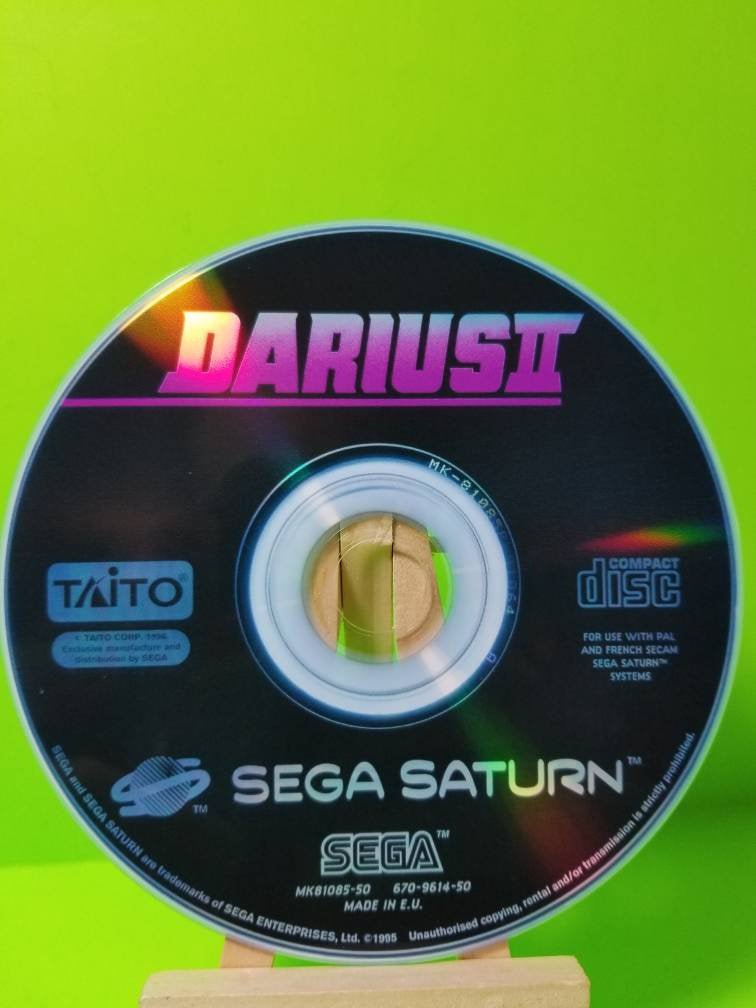 Darius II Custom Reproduction Case and Art Disc for Sega Saturn