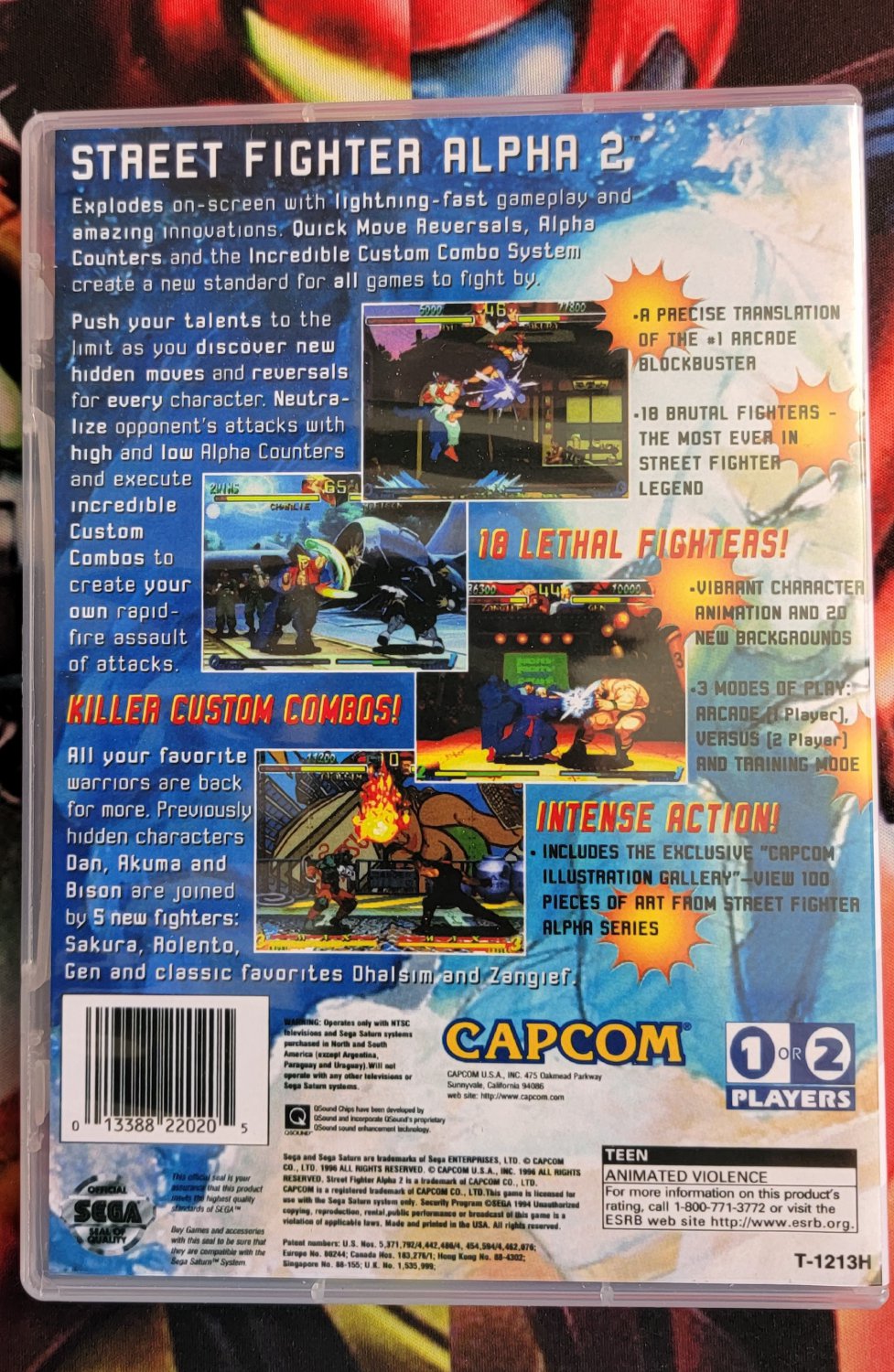 Street Fighter Alpha 2 Gold Custom Reproduction Case and Art Disc for ...