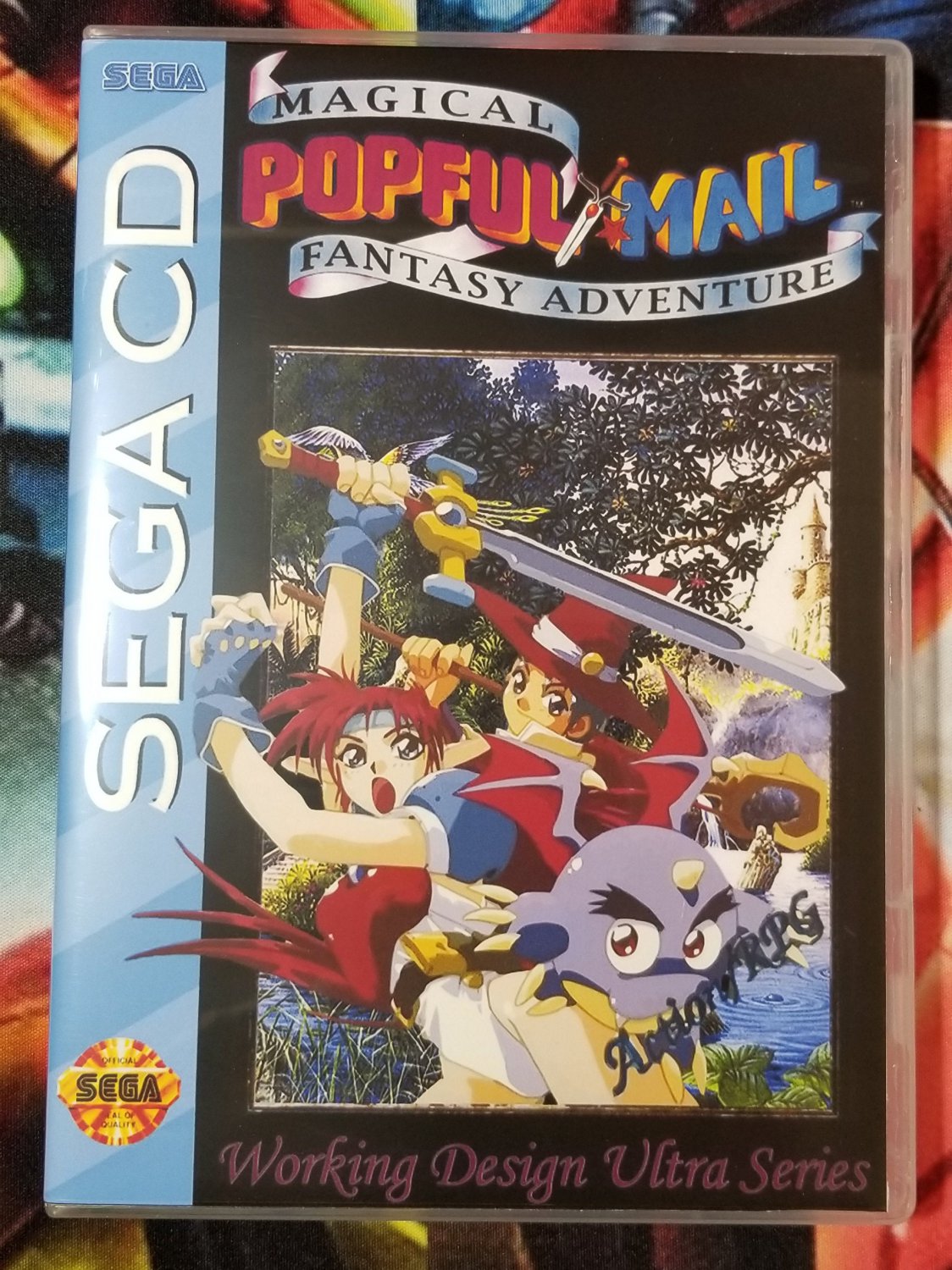 Popful Mail Custom Reproduction Case and Art Disc for Sega CD