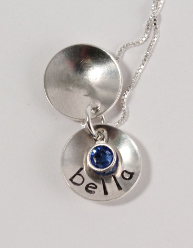 Girl Locket Child Custom Personalized Necklace Sterling Silver N177