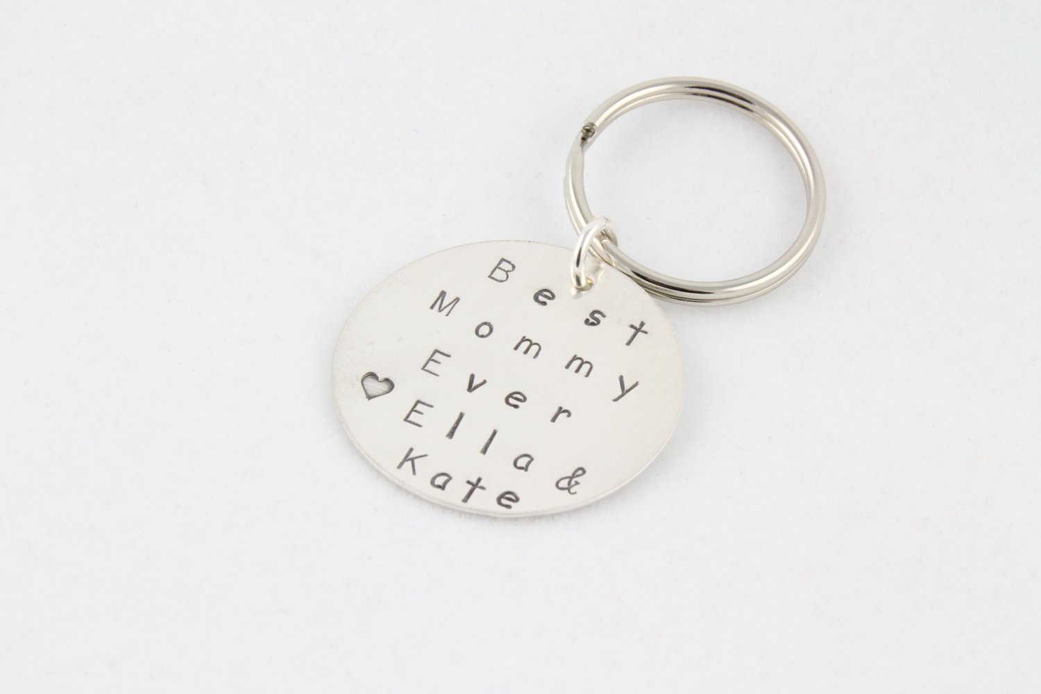 Personalized Sterling Silver Keychain Key Ring Dad Father M001