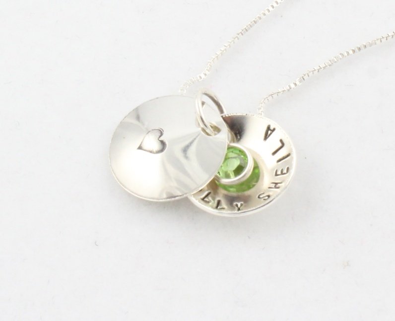 Girl Locket Child Custom Personalized Necklace Sterling Silver N177