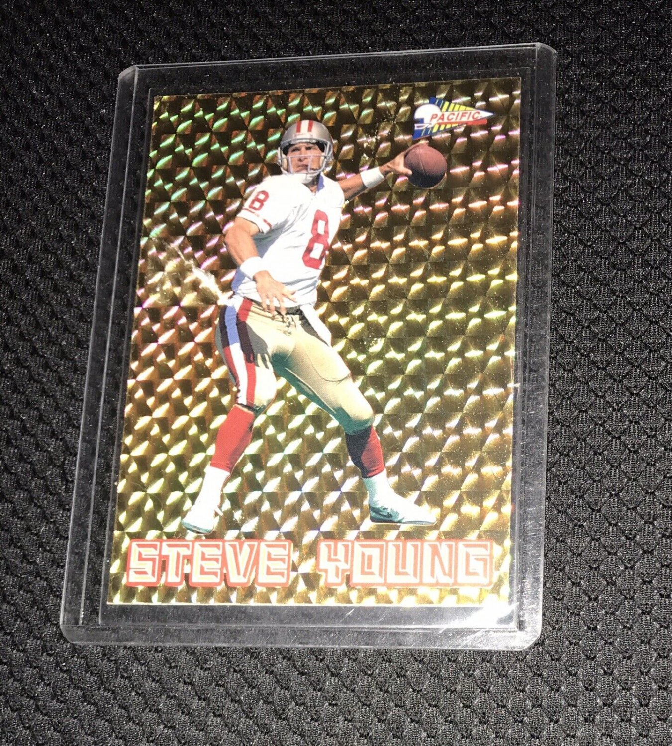 1993 Pacific Triple Folder Steve Young GOLD PRISM San Francisco 49ers HOF
