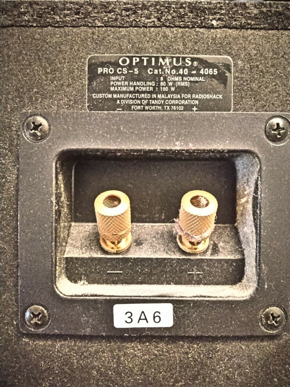 Original radio shack Optimus Pro CS-5 Center Channel Speaker Tested ...