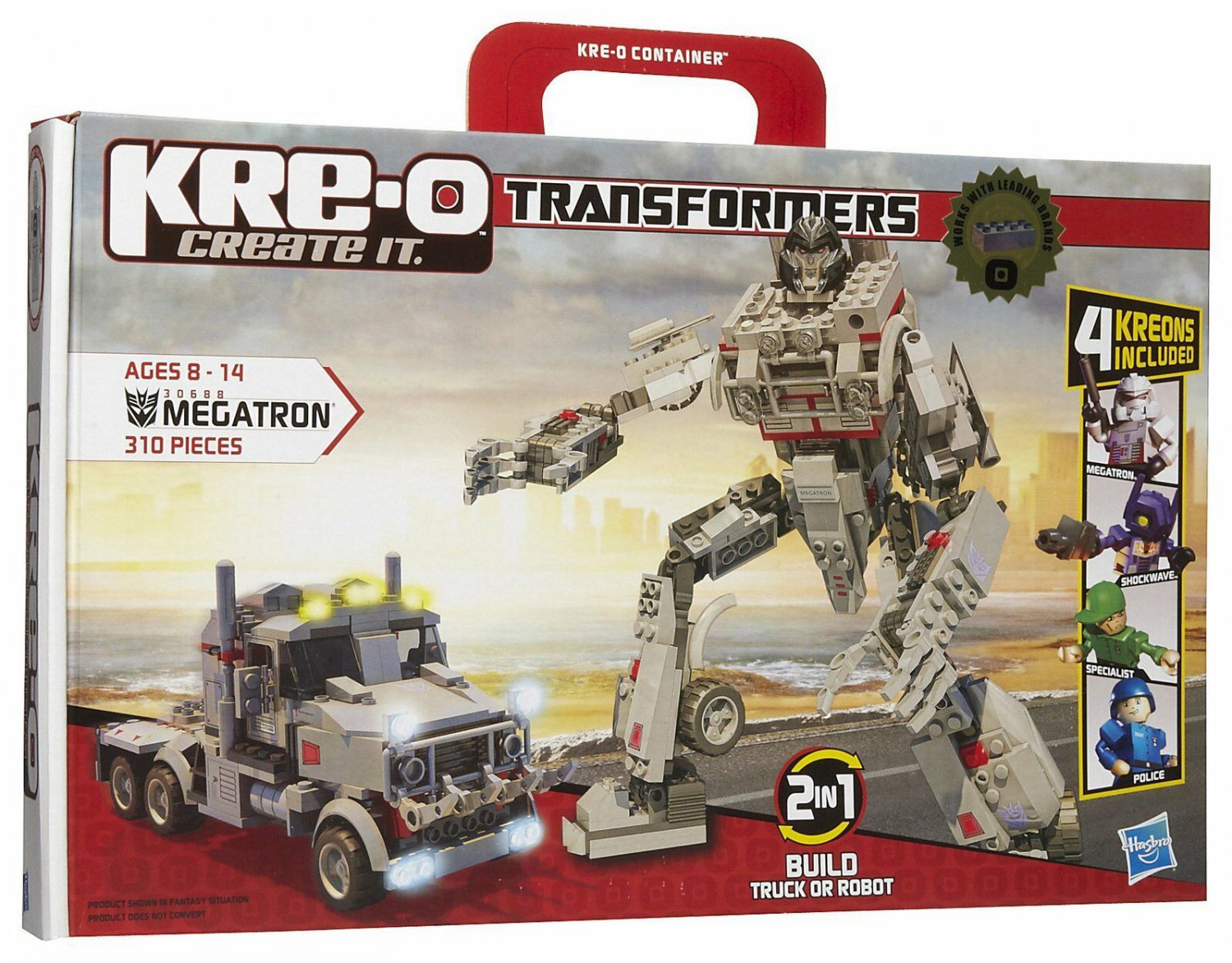 New Hasbro KRE-O Transformers Megatron Building Set 30688 with 4 Kreon ...