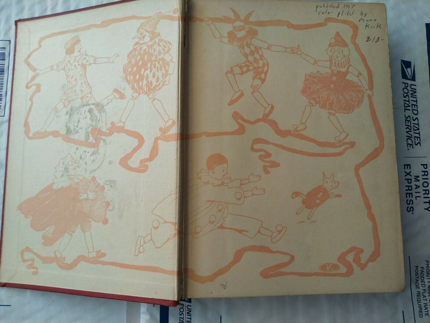Vintage red cover Pinocchio by C. Collodi 1916 Illustrated by Maria L ...