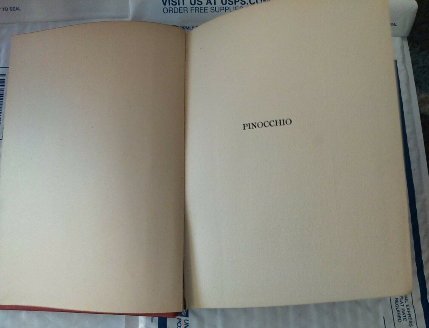 Vintage red cover Pinocchio by C. Collodi 1916 Illustrated by Maria L ...