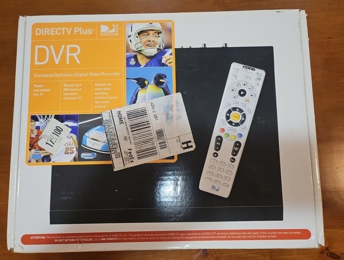 Directv Plus HD DVR TV Satellite Receiver Box Digital Video Recorder ...