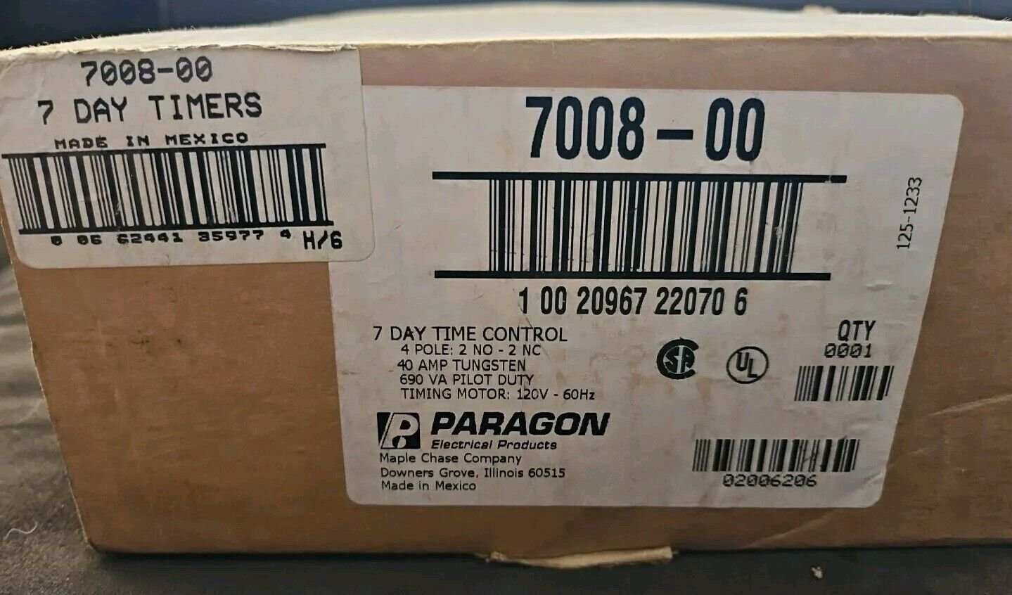 PARAGON CONTROL BOX 7008-00 (BOX ONLY) For 7 Day Timers Control Grey ...