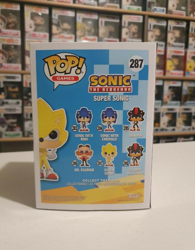 Sonic The Hedgehog Super Sonic #287 Funko pop! Vinyl Figure With Protector