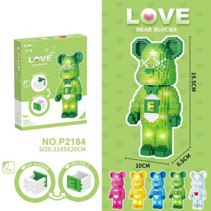 Anime Cartoon Bearbrick Series Assemble Gift #1422 Building Blocks