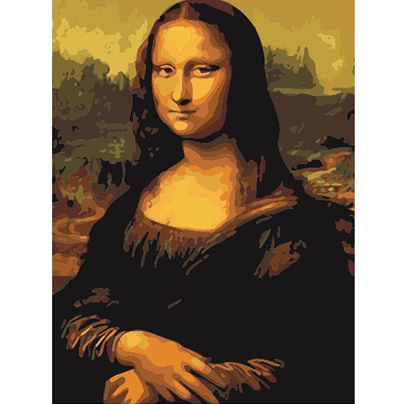 Mona Lisa by Leonardo da Vinci 1503, Paint by Number Kits for Adults ...