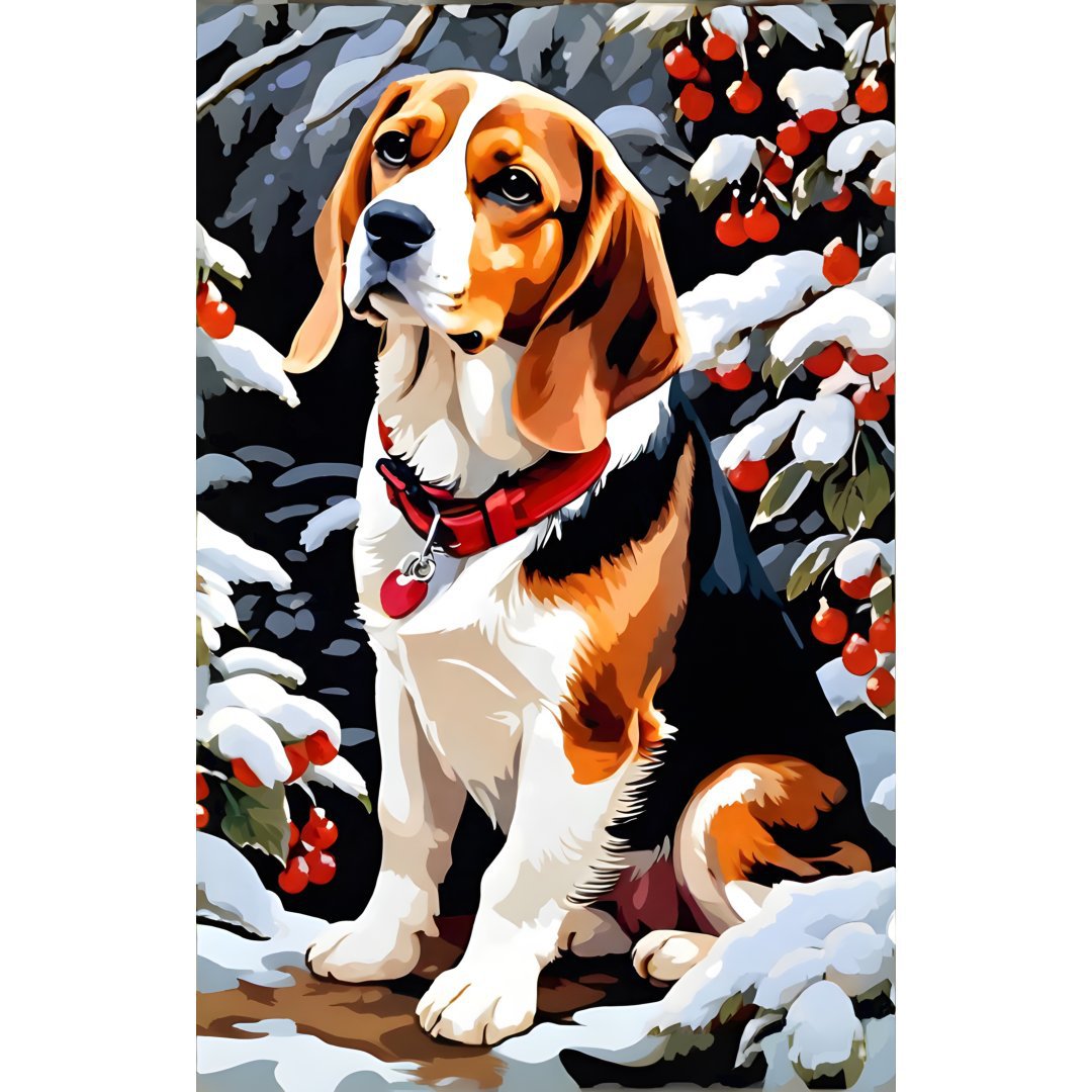 Paint by Numbers - Cute Beagle, Animal Paintings DIY Acrylic Painting ...