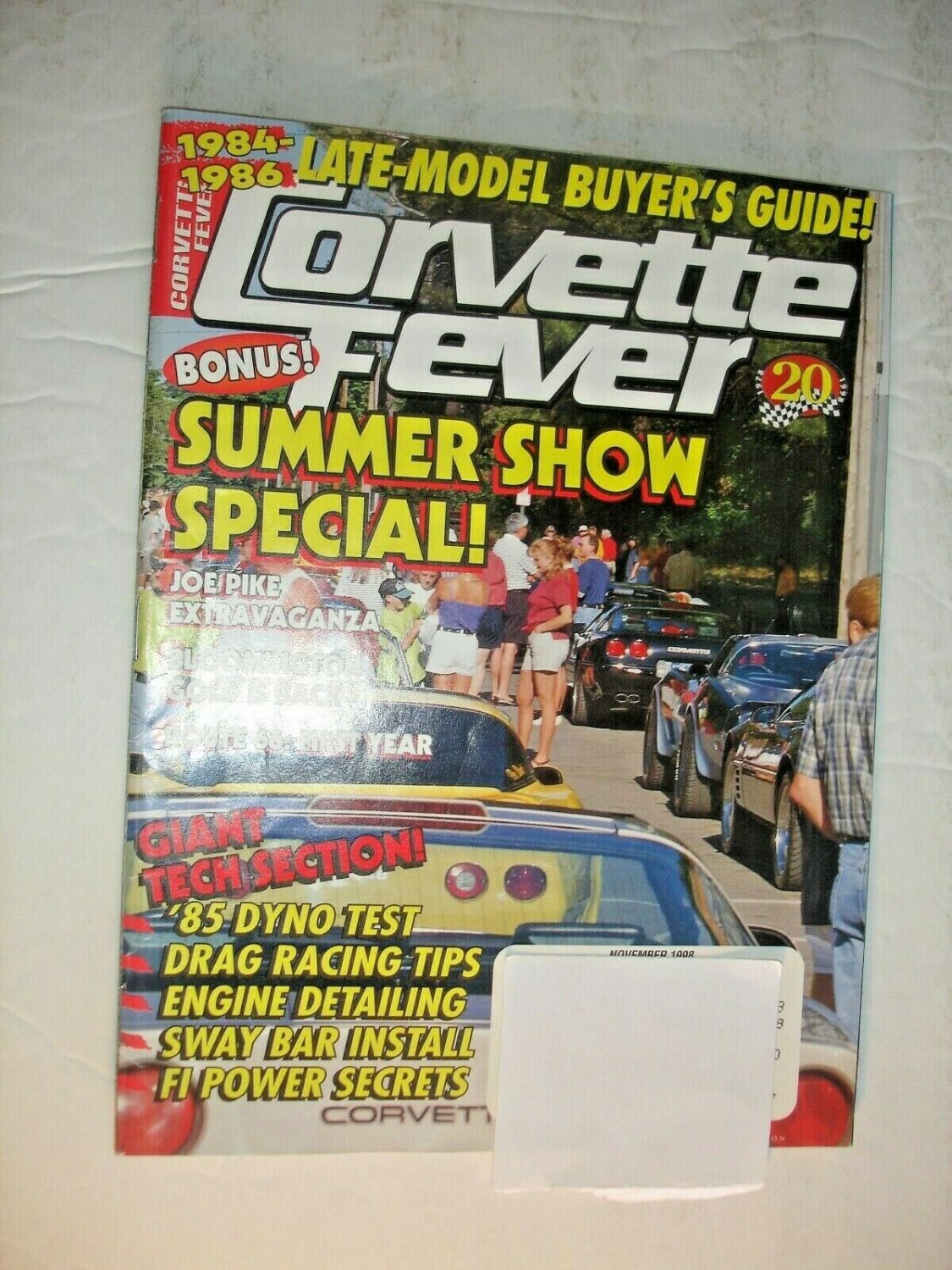 CORVETTE FEVER MAGAZINE NOVEMBER 1998