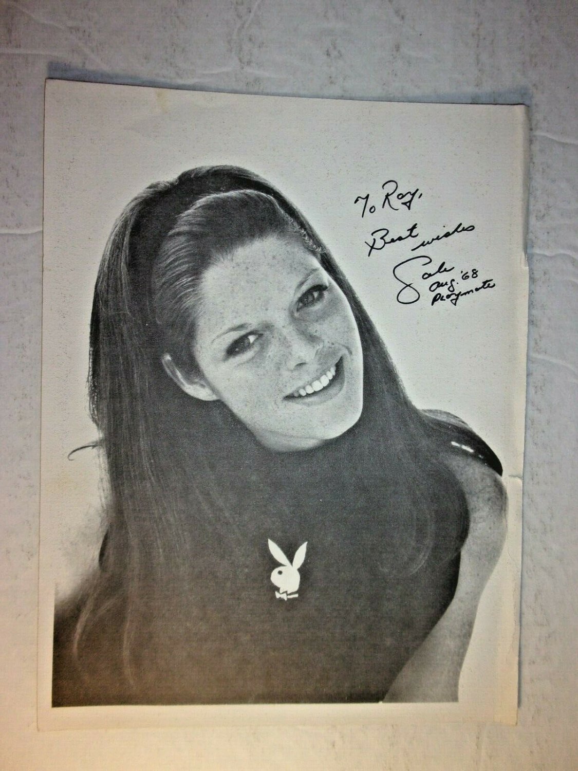 Autograph Of Playboy Centerfold AUGUST 1968 Playmate GALE OLSEN