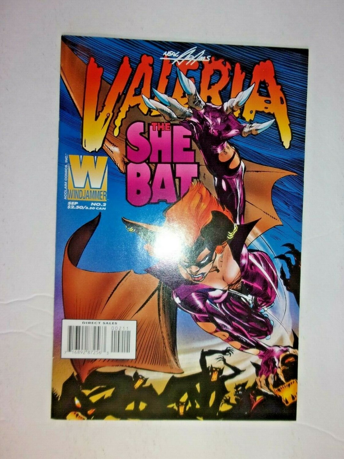 VALERIA THE SHE-BAT #1 & #2 WINDJAMMER/ACCLAIM NEAL ADAMS BX2420