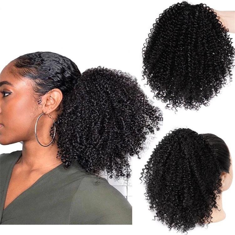Chignon : Queue de cheval Afro Crépus bouclés