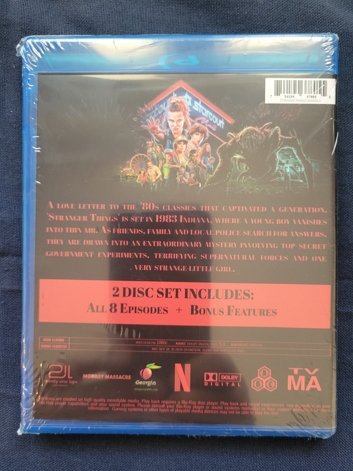Stranger Things Complete Season 3 (Two Disc Blu-ray Set) 2019 Mystery