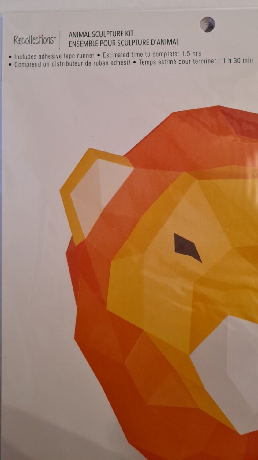 HUGE Lion Cardstock Animal Sculpture Craft Kit Wall Art New OFR