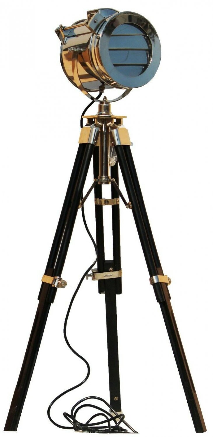 ROYAL VINTAGE DESIGNERS SPOTLIGHT SEARCHLIGHT WITH TRIPOD STAND DECOR