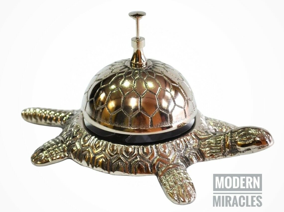 Tortoise Bell Desk Counter Call Bell Celtic Ornate Design Hotel Turtle ...