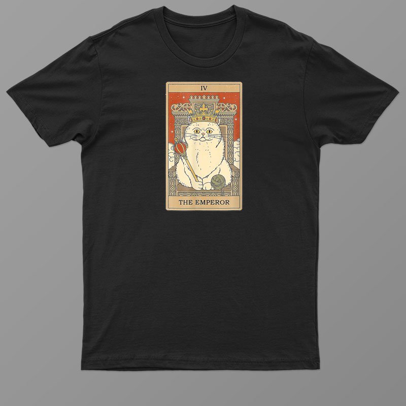 Arot Card He Emperor And Cat Cosmic Graphic Cats Lover Shirt For Men Women