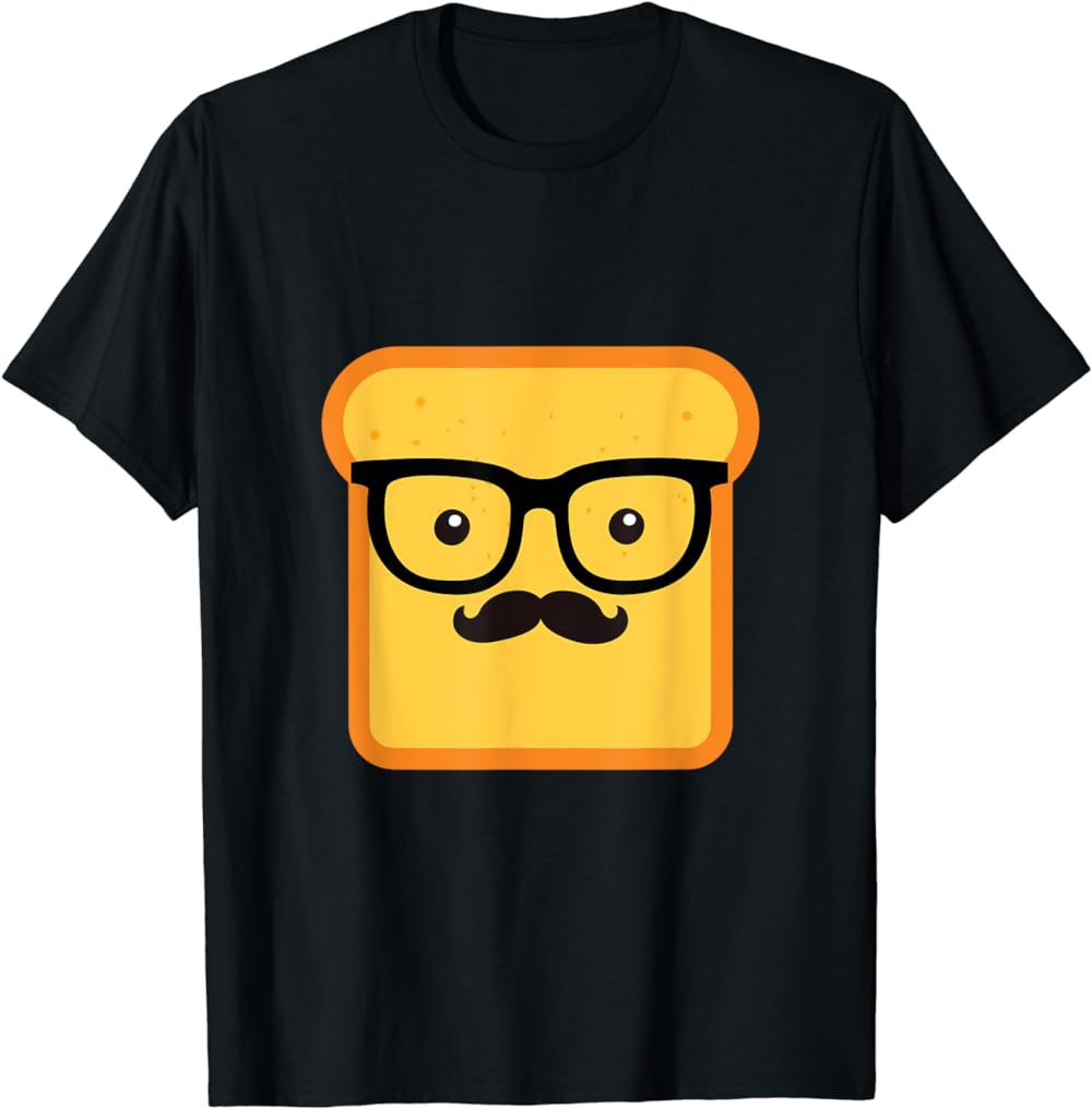 Hipster Loaf Of Bread Cartoon & Trendy Chef Gift T-Shirt