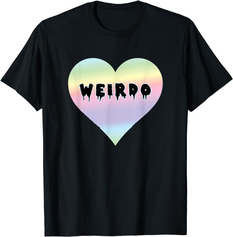 Pastel Goth Kawaii WEIRDO Illustration / Vintage Heart Drip T-Shirt