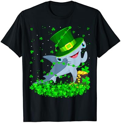 Irish Shamrock Leprechaun Hammerhead Shark St. Patrick's Day T-Shirt