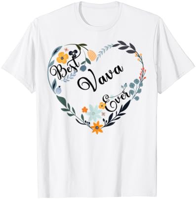 Best Vava Ever Heart Flower Blessed Grandma Mother's Day T-Shirt