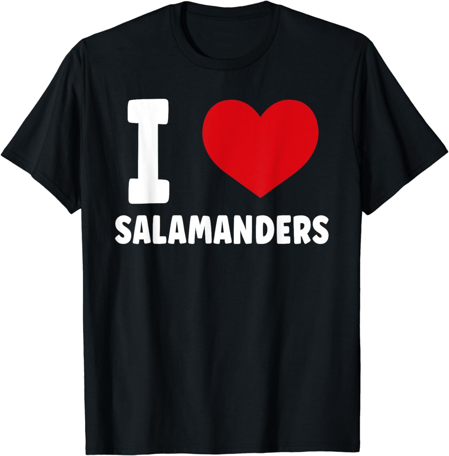 I Love Salamanders I Heart Salamander Cute Animal Amphibian T-Shirt