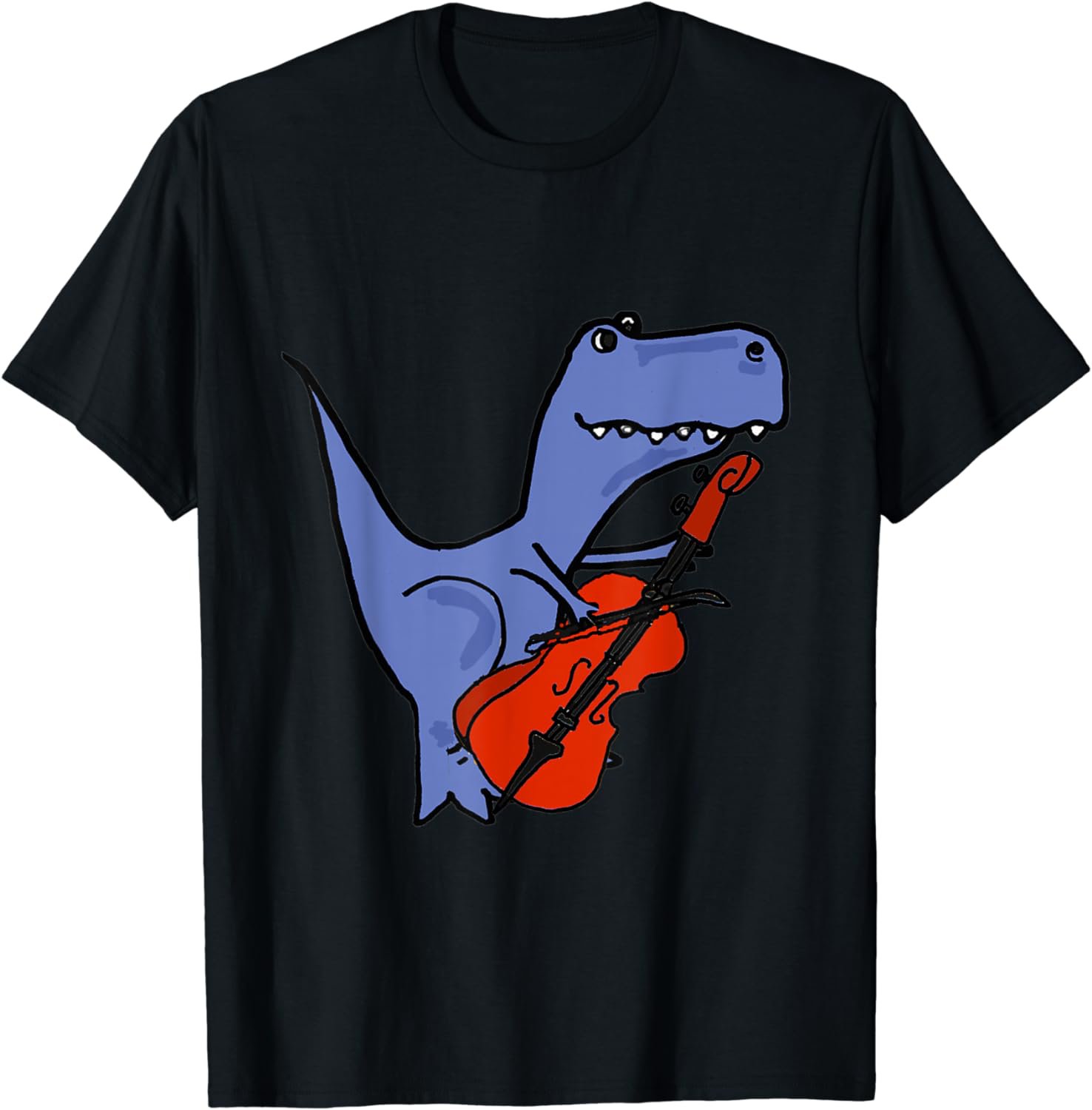 Funny T-rex Dinosaur Playing Cello T-shirt