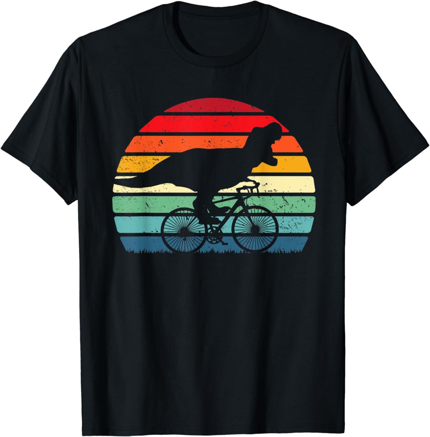 Cute Retro Boys T Rex Dinosaur BMX Cycling Bike Rider Riding T-Shirt