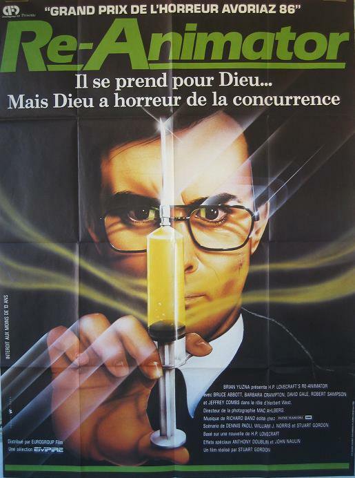 RE-ANIMATOR 1985 Stuart Gordon FRENCH 47x63