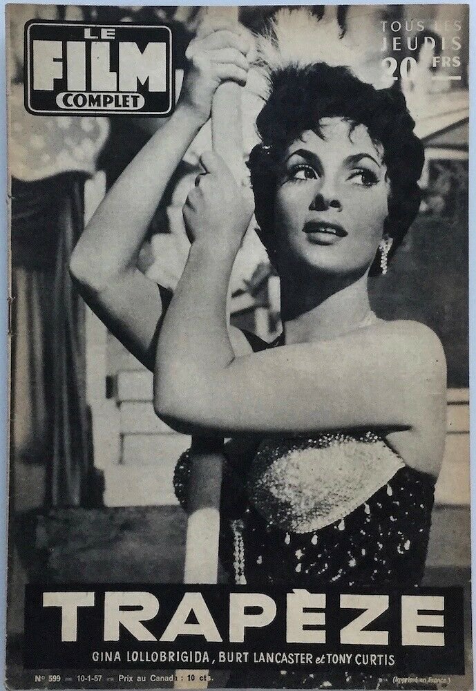 TRAPEZE, 1956 - GINA LOLLOBRIGIDA - FRENCH PHOTONOVEL