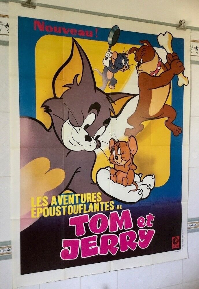 TOM & JERRY (1974) CARTOON - NICE POSTER 47x63