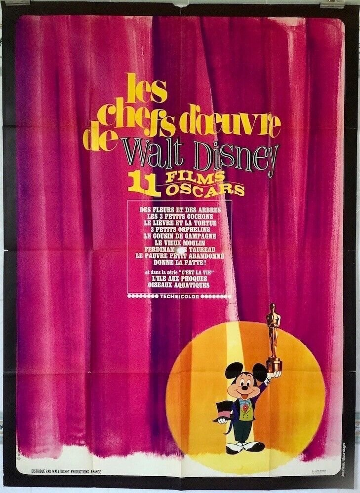 THE MASTERPIECES OF Walt Disney (1966) WALT DISNEY - 47x63 - FIRST RELEASE