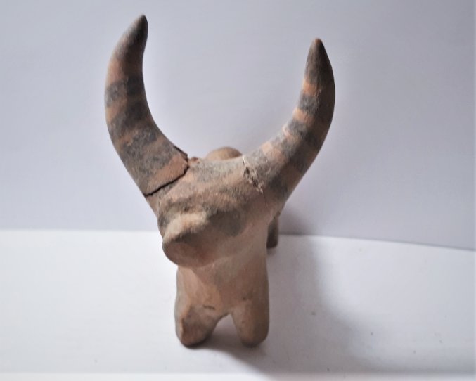 Ancient Indus Valley Harappa Mohenjo Daro Terracotta Zebu Bull Statue