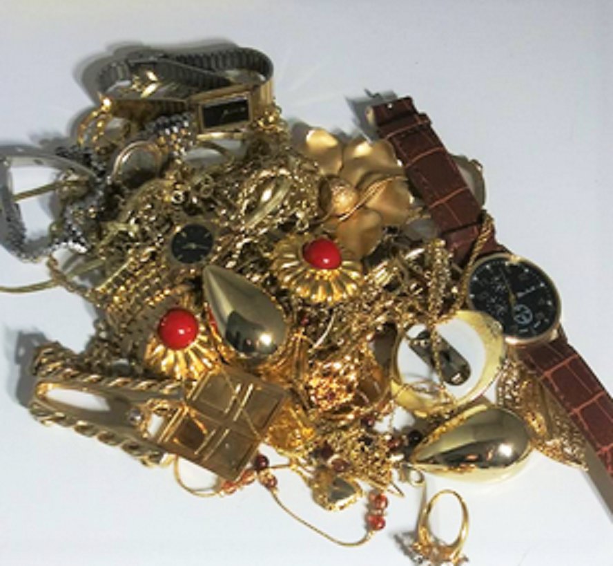 Antique/Vintage Gold Plated Scrap Jewelry & Watches Lot for Recovery 525 Gr