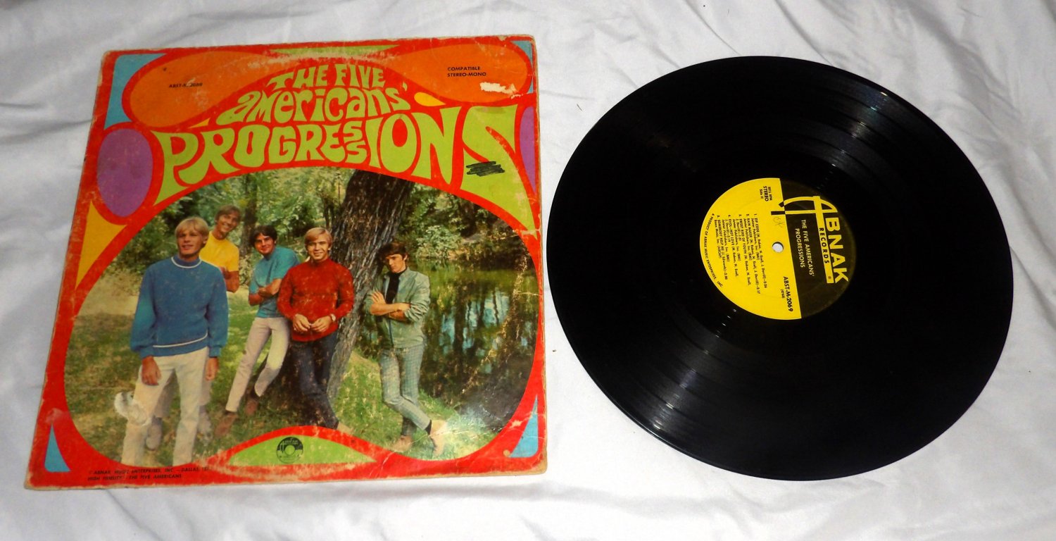 The Five Americans Progressions Abnak Records ABST-M-2069 Garage Rock ...