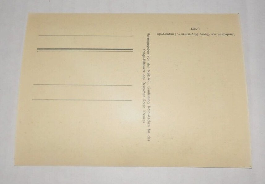 Original WW2 German Propaganda 1944 Postcard Soldier Motivation World ...