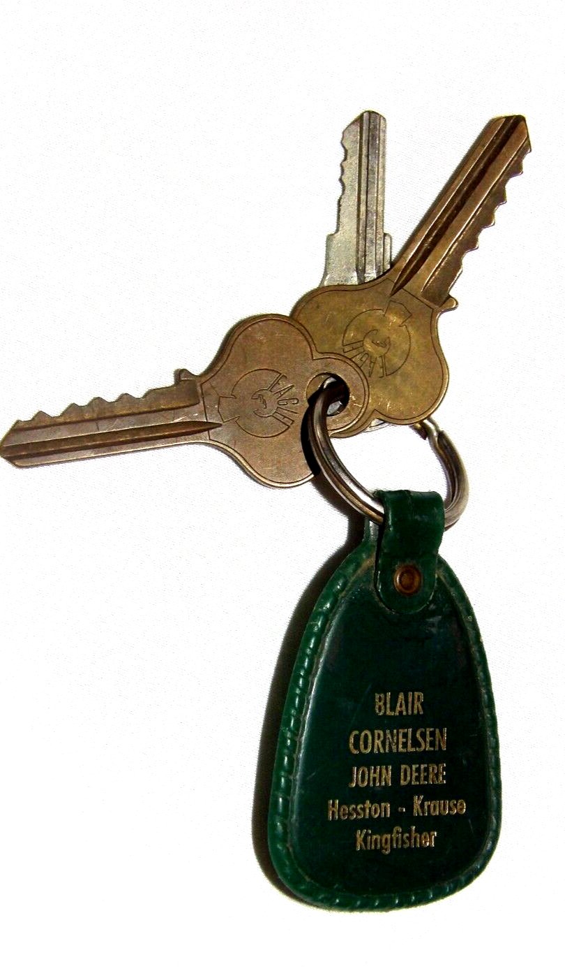 Vintage John Deere Eagle Lock Company Keys FOB Circa 1960 Kingfisher ...