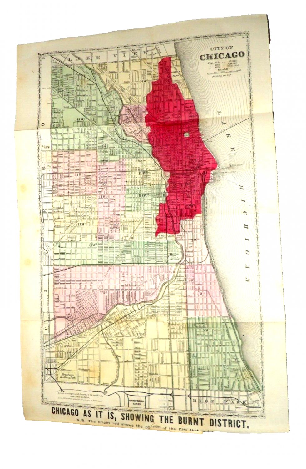 1871 HISTORY of the GREAT FIRES in Chicago and The West Burnt District ...