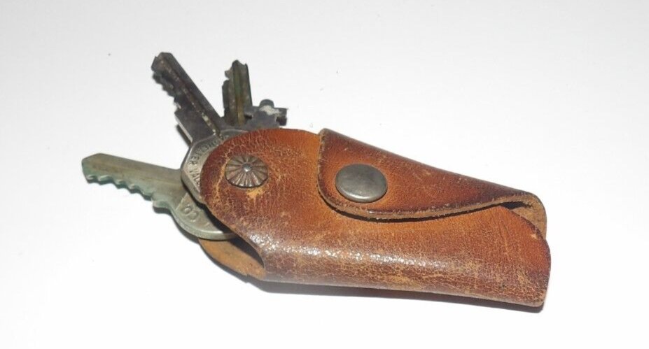 Mohawk Oil 1960's Gas Station Key FOB Leather Holder 91 X Ethyl ...