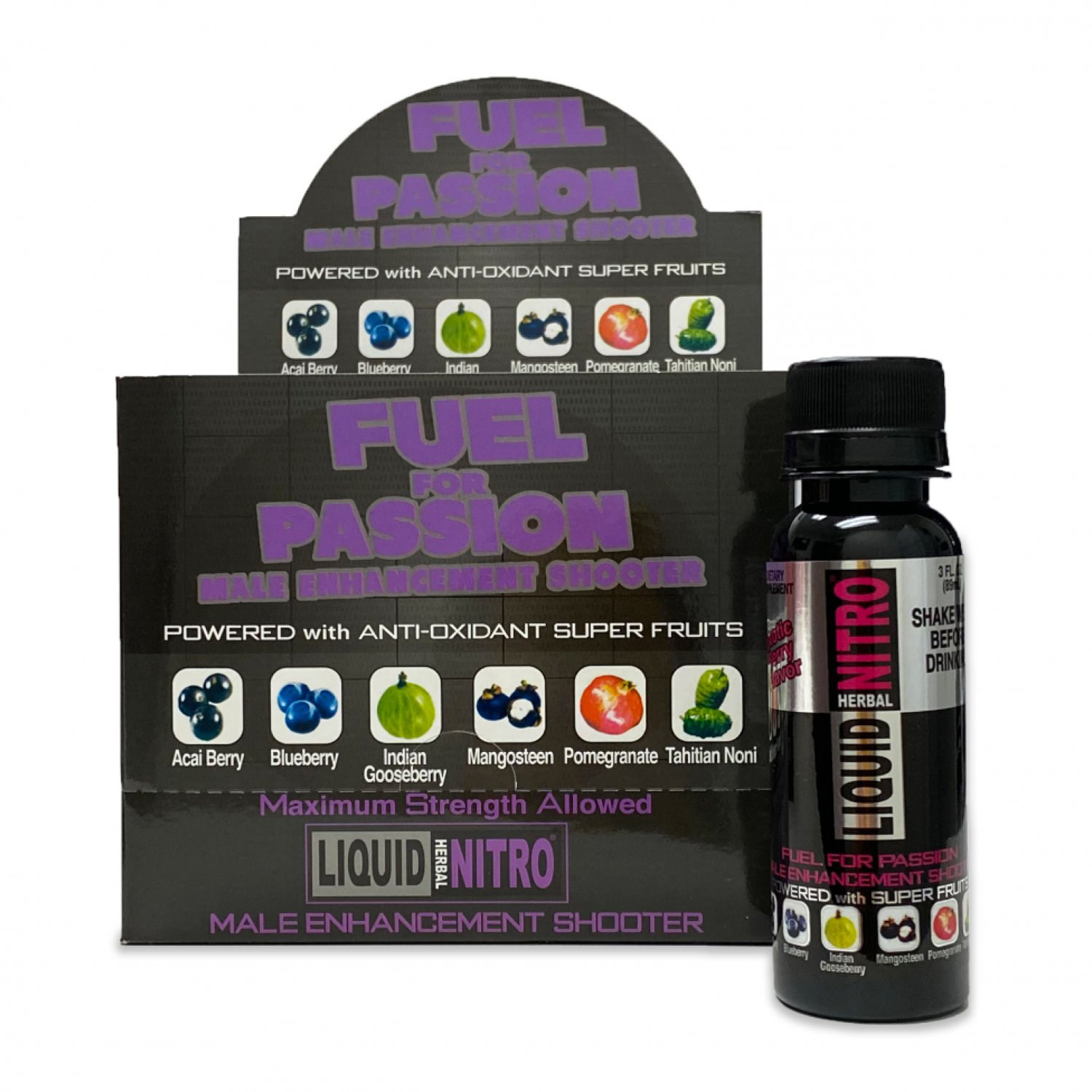 Fuel for Passion, Liquid Herbal Nitro - 12 bottles/Box